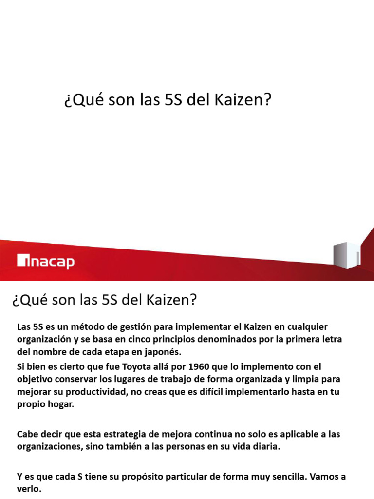 5S del Kaizen: Mejora Continua Efectiva | PDF