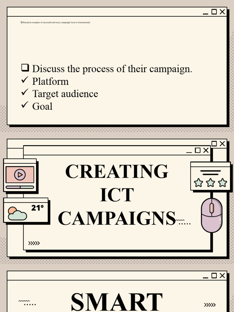 Ict Campaign | PDF | Goal | Infographics