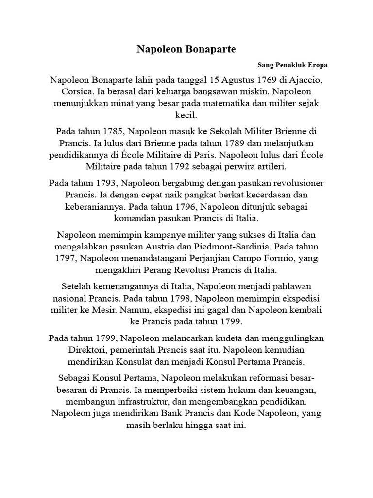 Napoleon Bonaparte | PDF