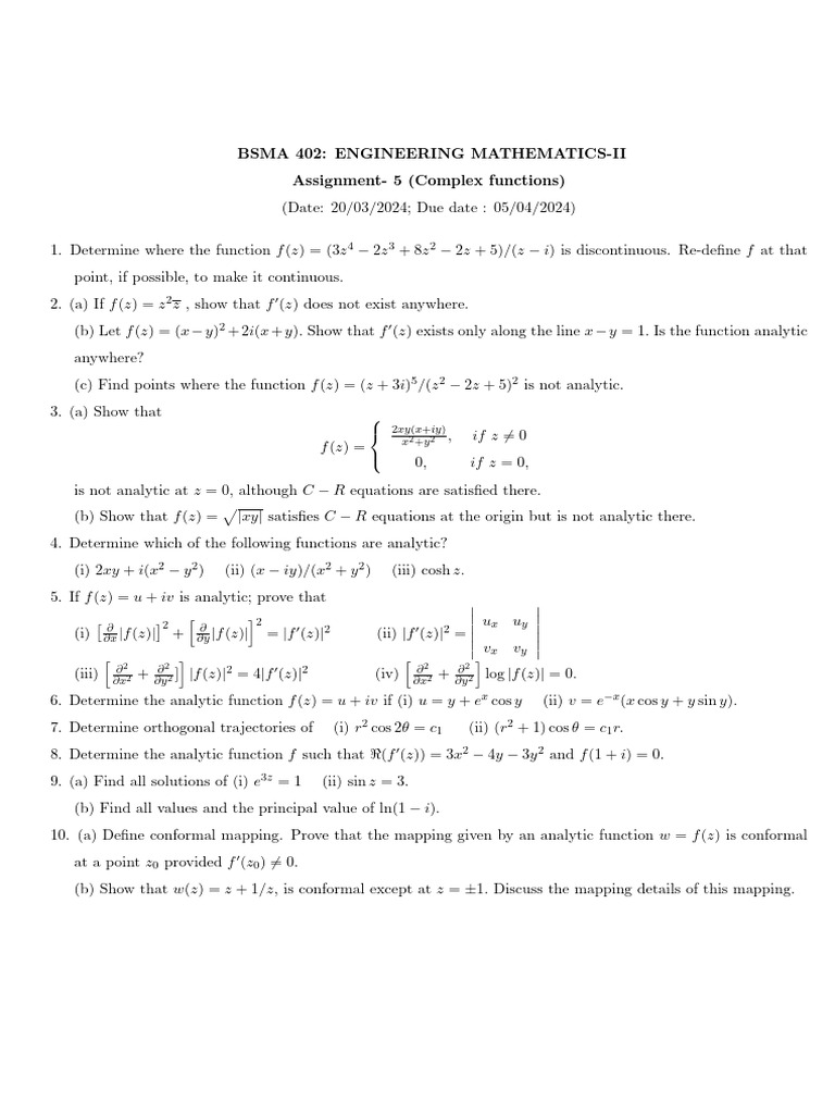Assignments5 CV | PDF | Mathematical Concepts | Mathematics