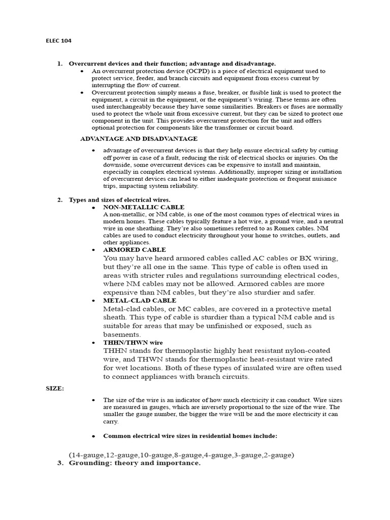 Elec 104 Ni Kylle | PDF | Electrical Wiring | Electromagnetic Interference