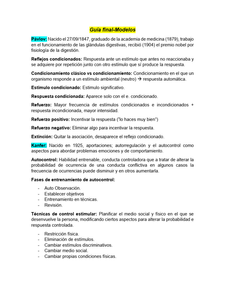 Guía Modelos | PDF | Las emociones | Pensamiento