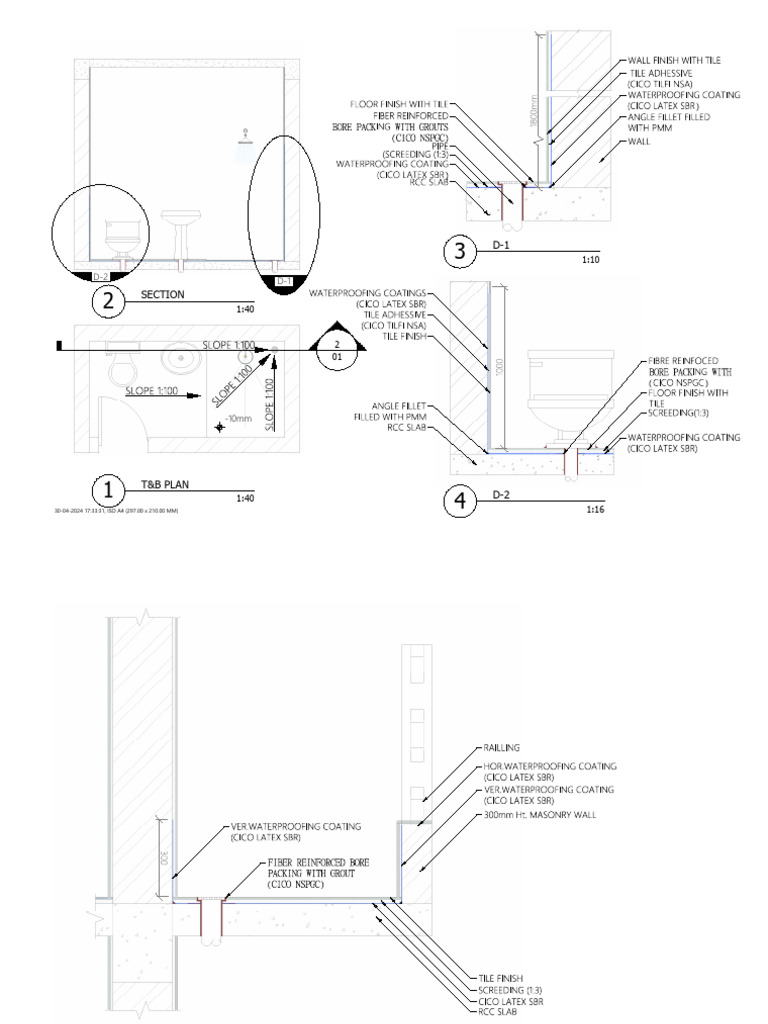 RESIDENTIAL WATERPROOFING ZONES SBR Application | PDF | Building Engineering | Building Materials