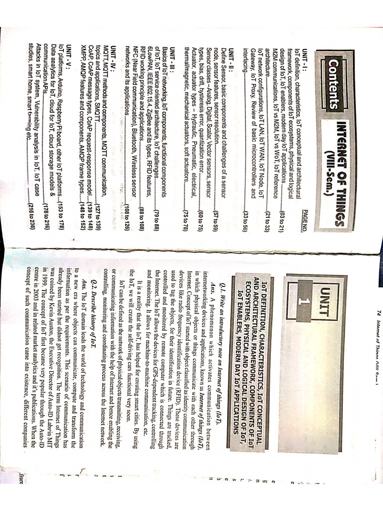 8th Sem IOT Shivani | PDF