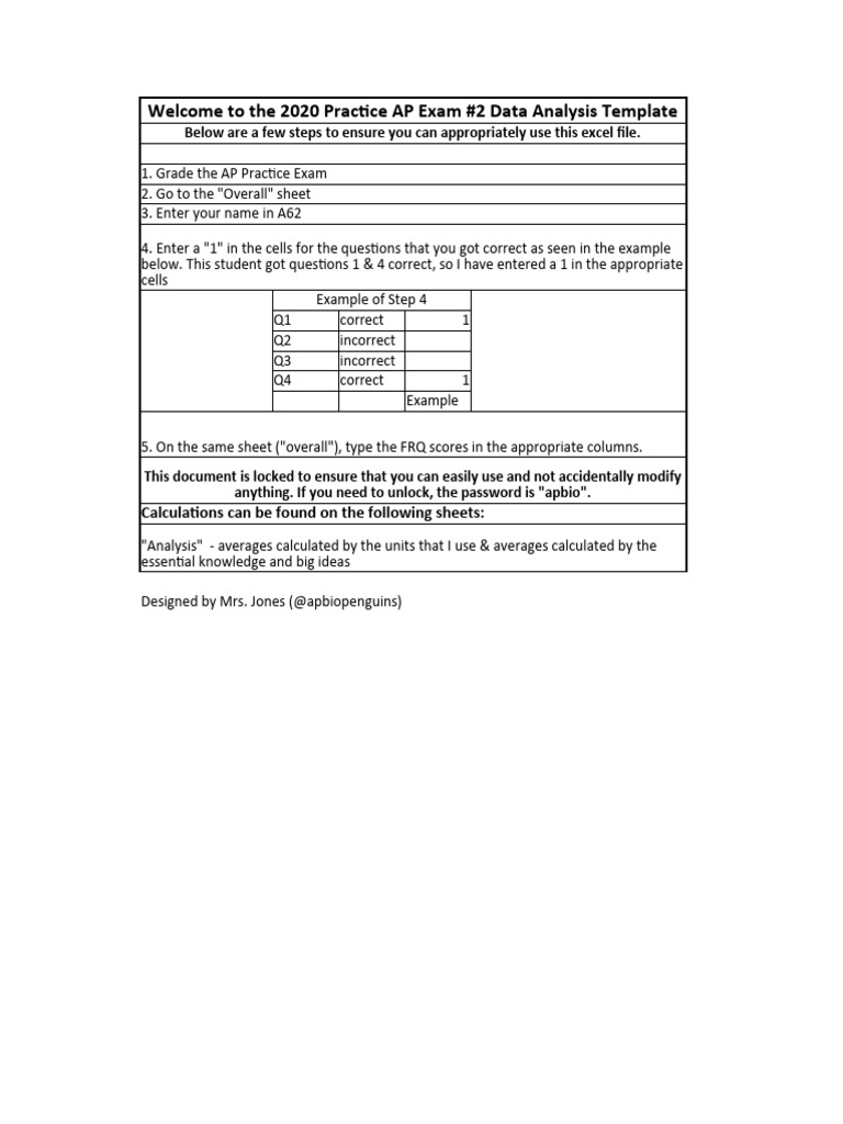 2020 AP Practice Exam B Template - Student Use | PDF | Biochemistry ...