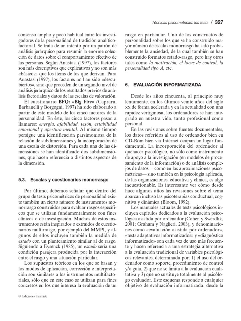 Evaluación Informatizada - Fernandez Ballesteros | PDF | Validez ...