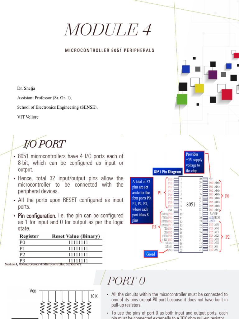 11-Module 4 - I - O Ports-02-02-2024 | PDF | Microcontroller | Computer Science
