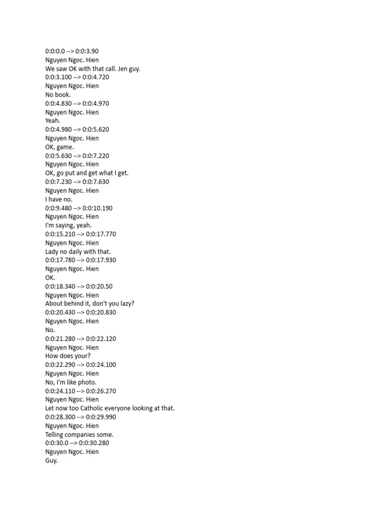 Transcript - 2024 04 26 | PDF | Vietnam