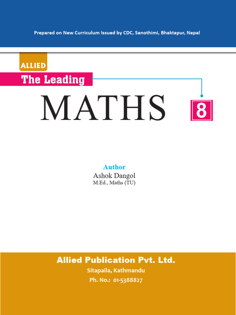 The Leading Math Book - 8 Revision 2081 | Download Free PDF | Set ...