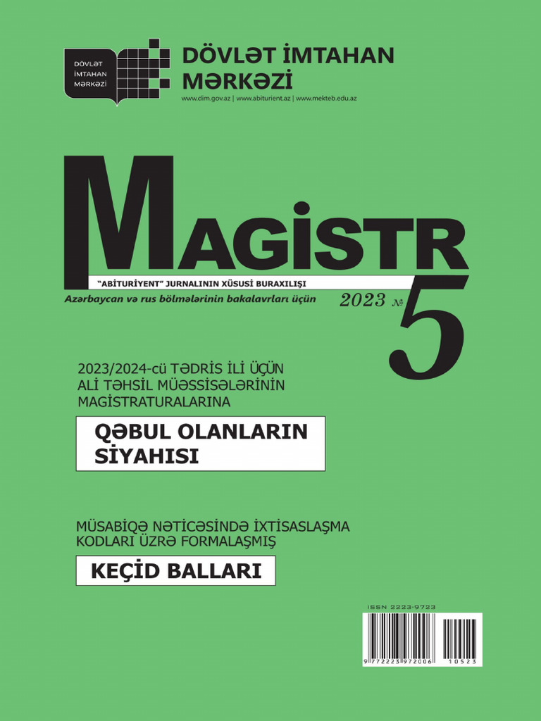 Magistr Keçid Balları | PDF