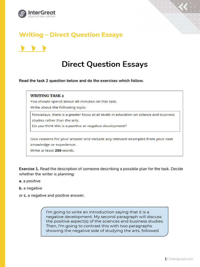Writing - Task 2 - Direct Question - Wealth WS | Download Free PDF ...