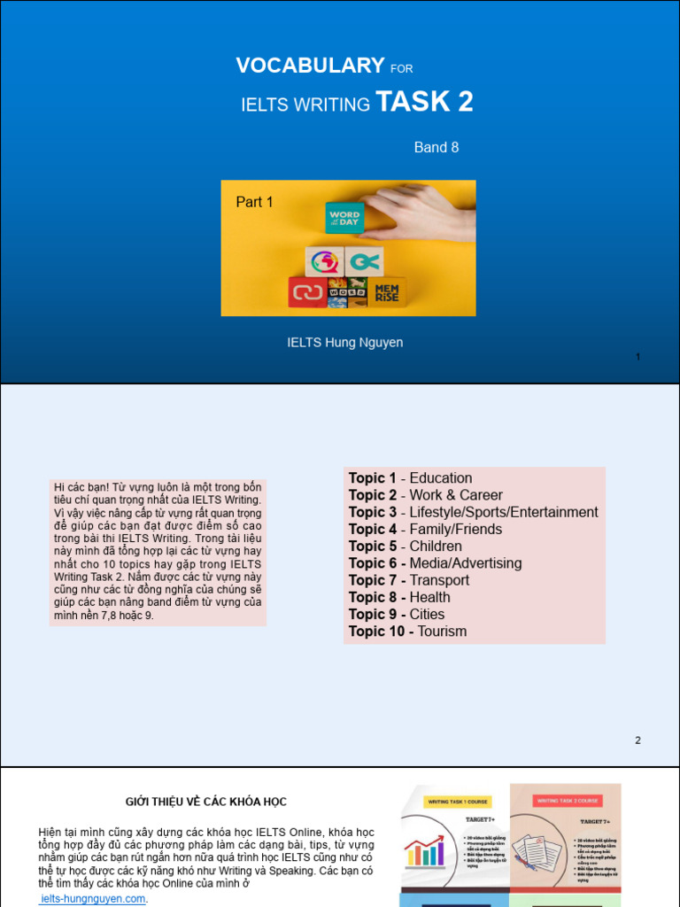 Ielts Writing Task 2 Vocab Band 8 Part 1 1 | PDF