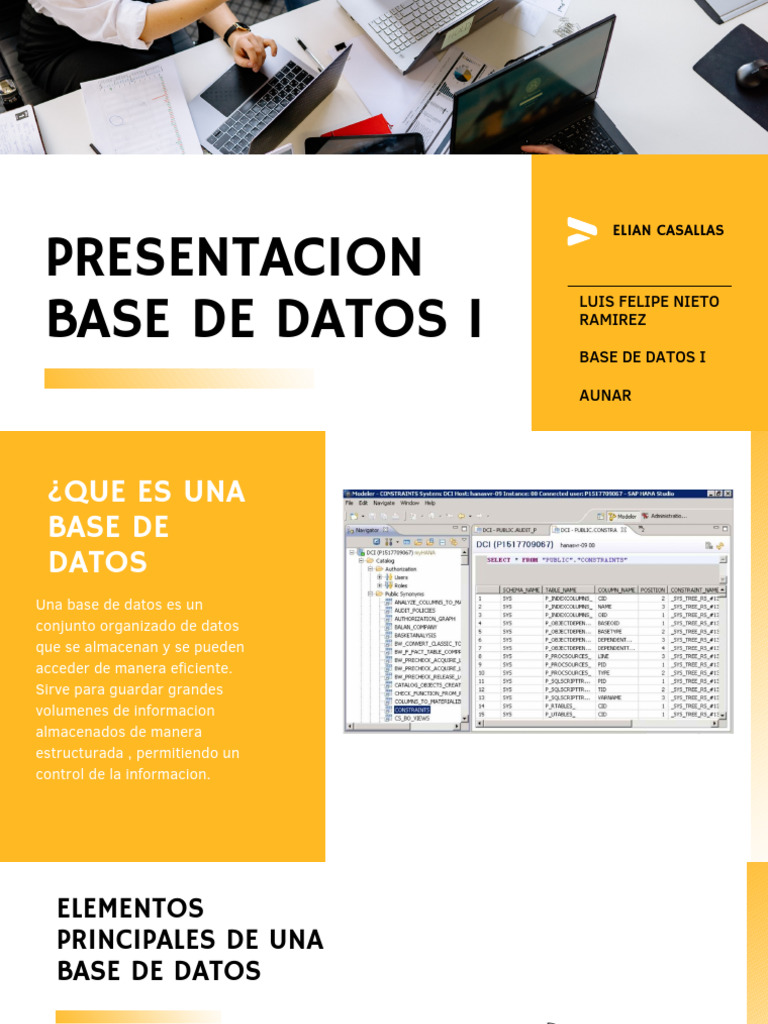 Elementos y Tipos de Bases de Datos | PDF | Base de datos relacional ...