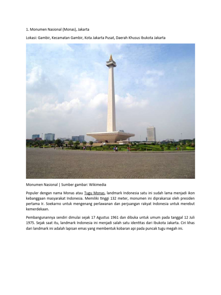 Monumen Atau Tugu Terkenal | PDF
