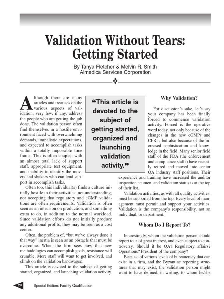 Validation Without Tears Getting Started | PDF | Verification And Validation