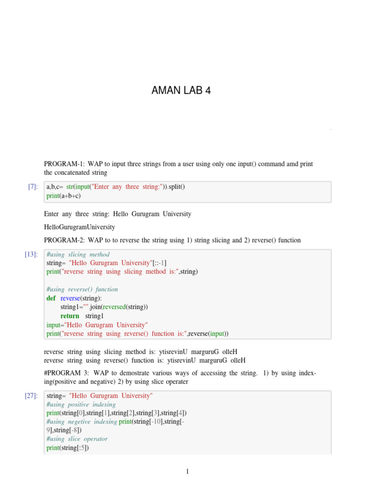 Lab 4 | PDF | Computer Programming | String (Computer Science)