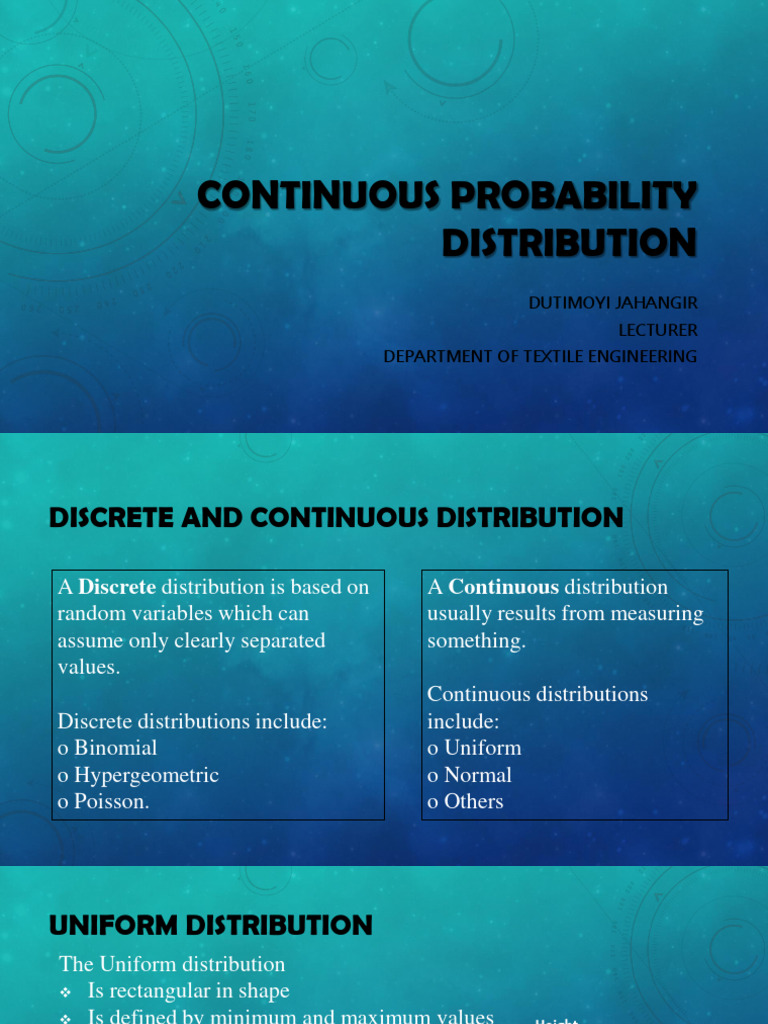 Continuous Probability Distribution | PDF | Probability Distribution ... Continuous Probability Distribution | PDF | Probability Distribution ...