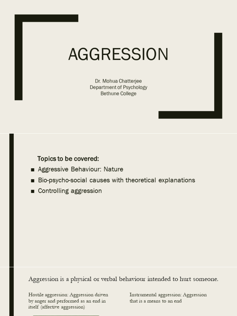 AGGRESSION | PDF | Aggression | Violence