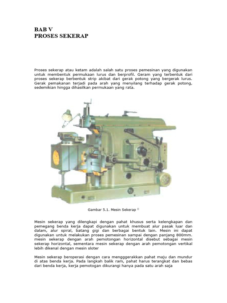 BAB V - Proses Sekerap | PDF