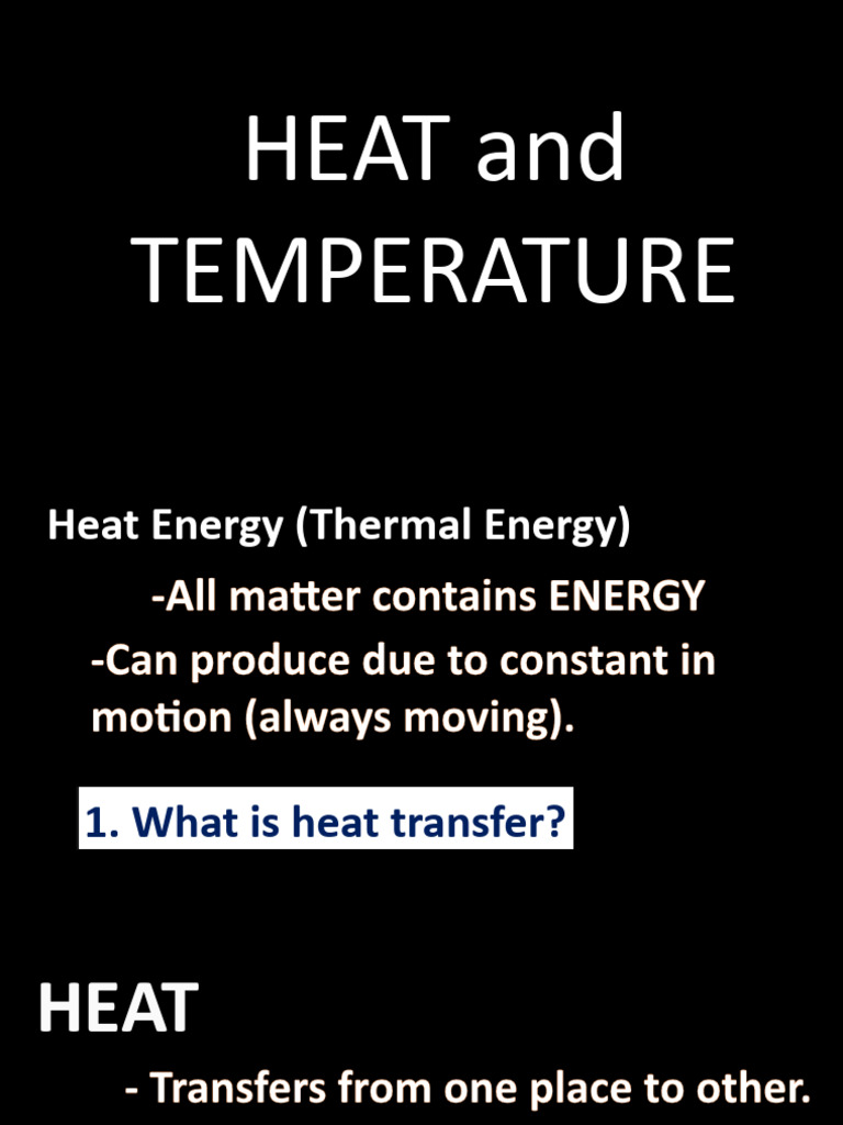 Heat and Temperature Basics | PDF