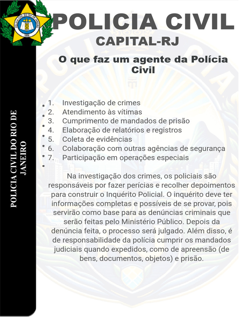 Apostila Estudo PCERJ - Oficial | PDF | Polícia | Crimes