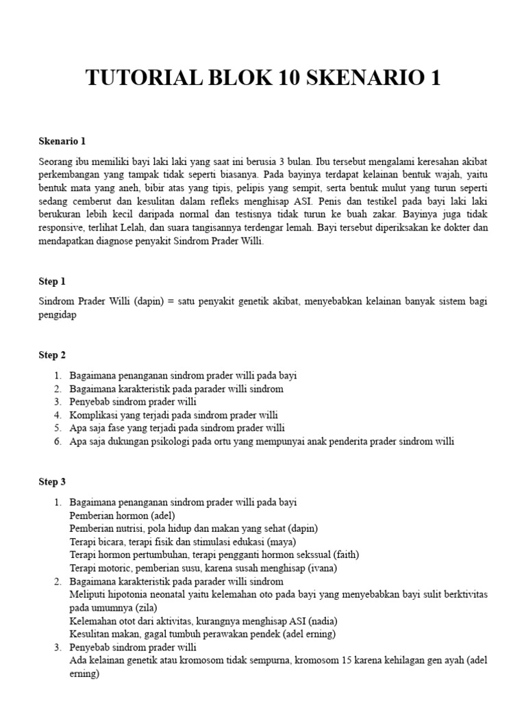 Tutorial Blok 10 Skenario 1 | PDF