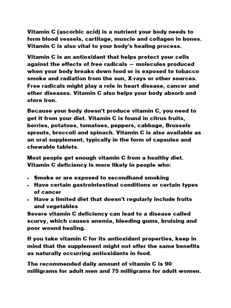 Vitamin C | Download Free PDF | Vitamin C | Vitamin Vitamin C | Download Free PDF | Vitamin C | Vitamin