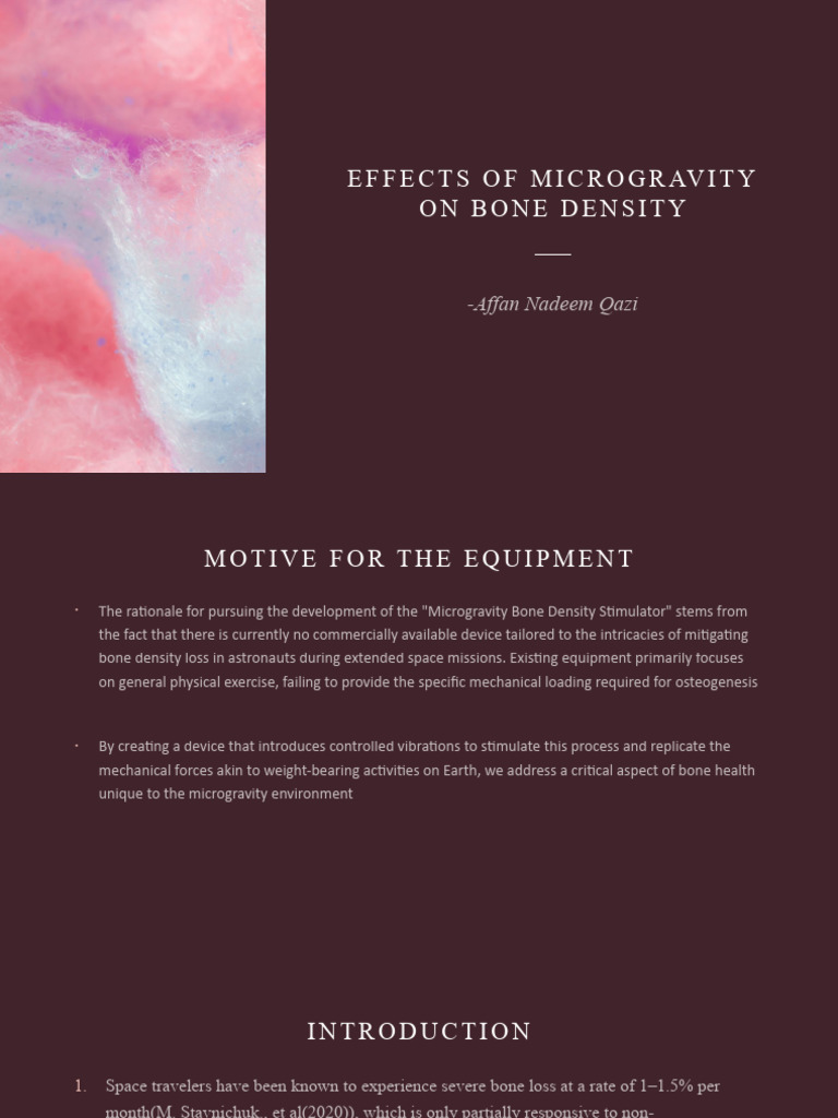 Effects of Microgravity On Bone Density | PDF | Bone | Weightlessness