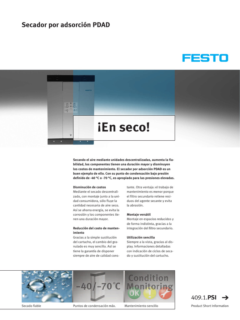 Secador Por Adsorción PDAD | PDF | Condensación | Adsorción