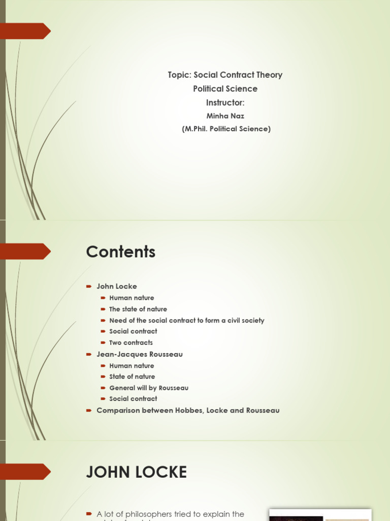 Lectureon Locke and ROUSSEAU | Download Free PDF | Social Contract ...