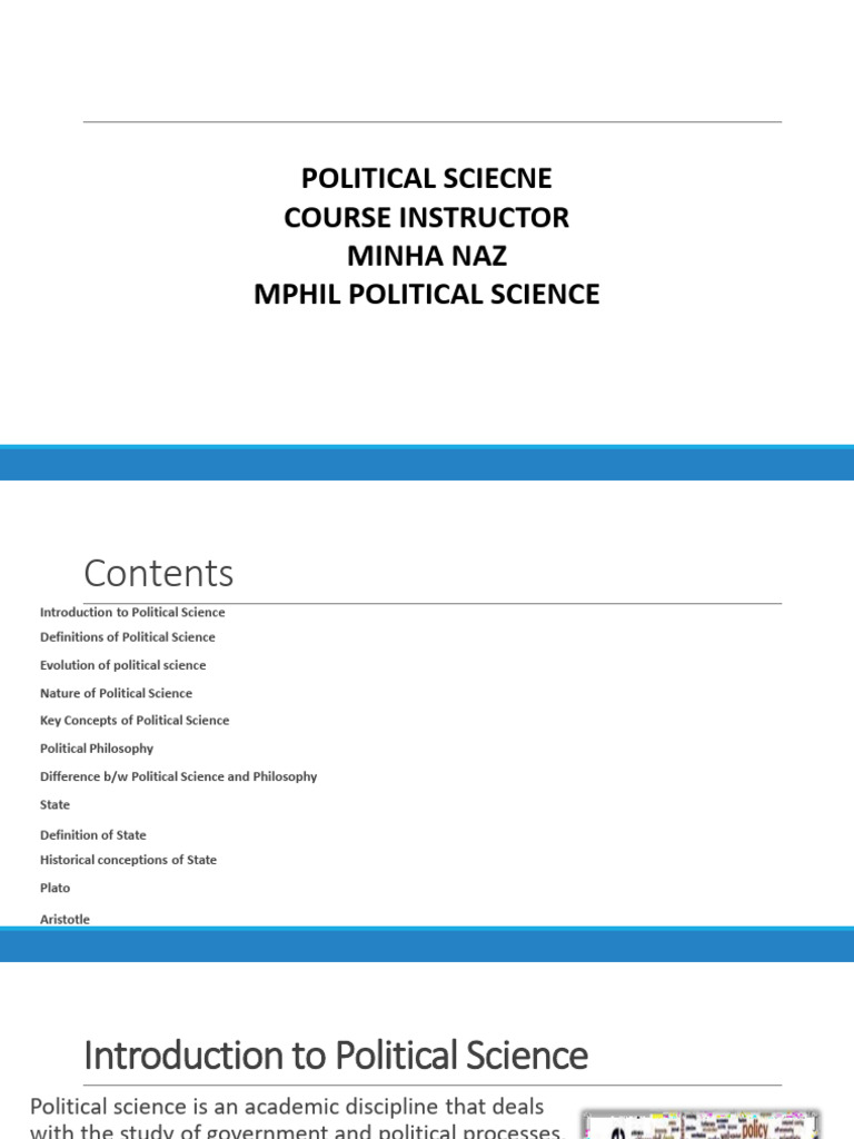 Lecture Intro To Pol Sci Ad Philosphy | PDF | Liberal Arts Education