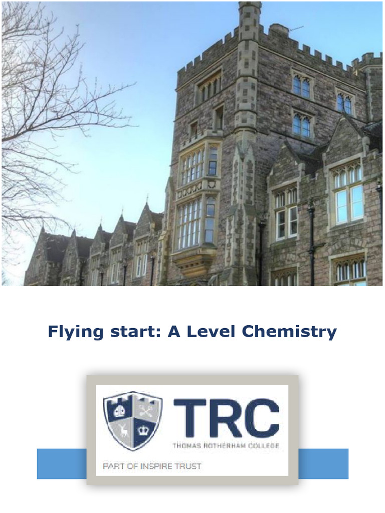 A Level Chemistry Summer Planner | PDF | Redox | Ph