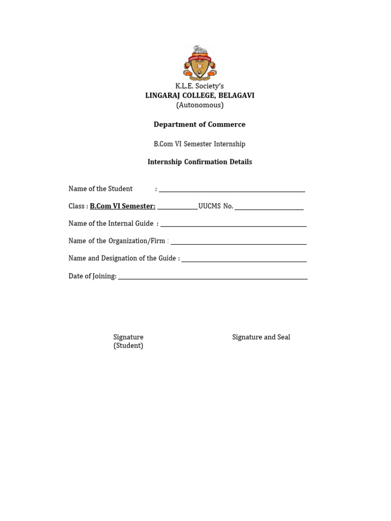 Internship Confirmation and Reports | PDF