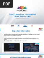 DSTV Explora Ultra "Corrupt Hard Drive" Pop Up Error - Recovery Process ...