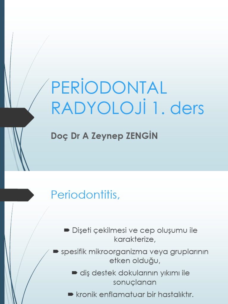 Periodontal Radyoloji Ders 1 | PDF