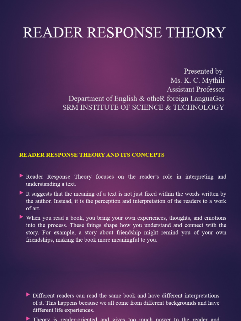 Reader Response Theory | PDF | Narrative | Experience