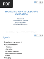Cleaning Validation Master Plan | PDF | Topical Medication | Solubility