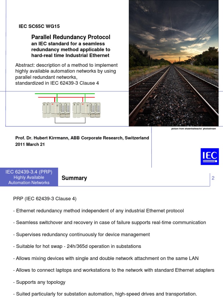 IEC 62439-3.4 PRP Kirrmann | PDF | Computer Network | Internet Protocols