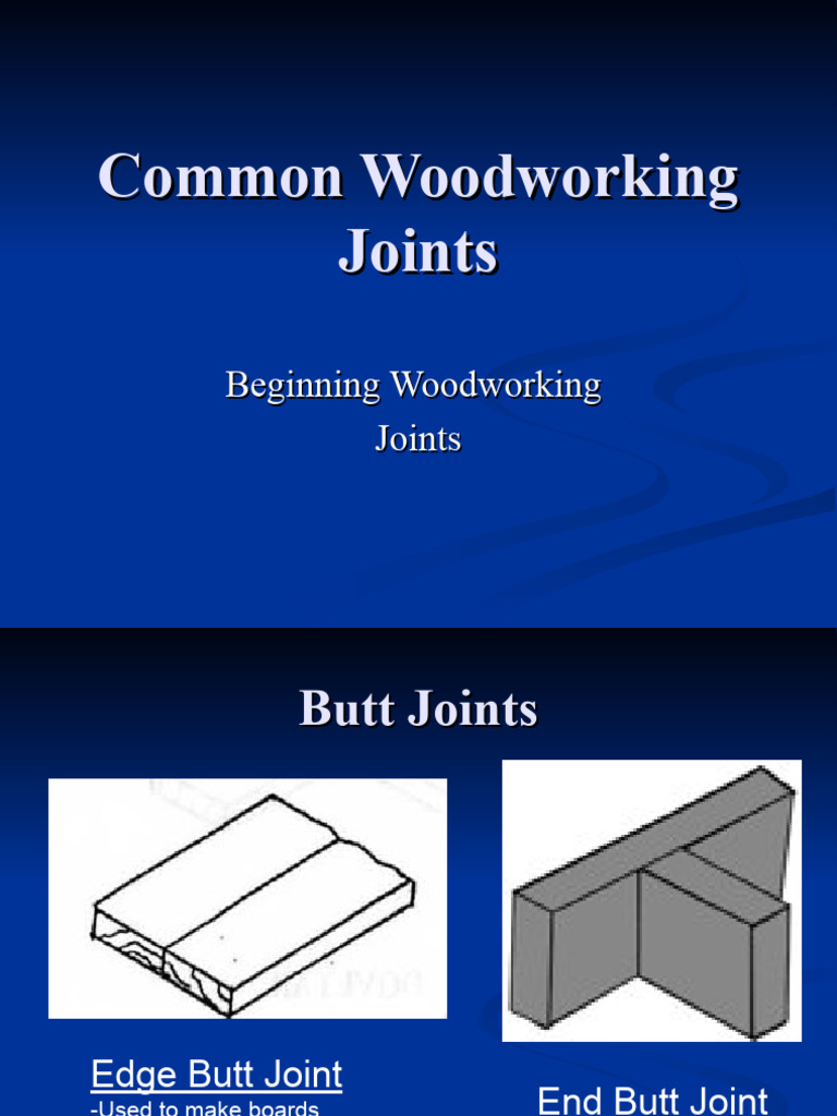 Common Woodworking Joints Notes | PDF