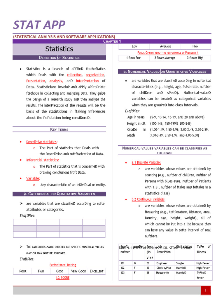 Statapp - Chapter 1 | PDF | Statistics | Scientific Method