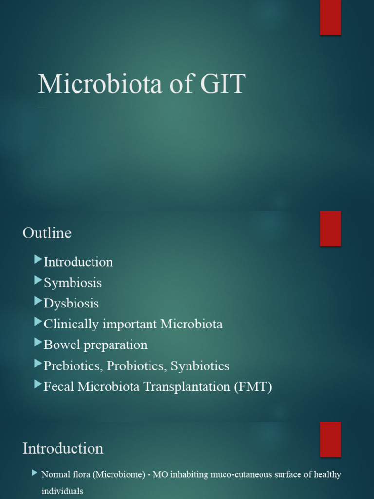 D-Microbiota of GIT | PDF | Medical Specialties | Clinical Medicine