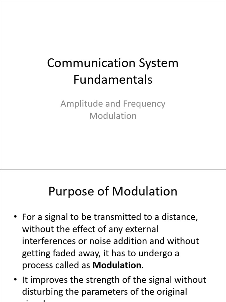 Communication Syatem | PDF | Modulation | Frequency Modulation