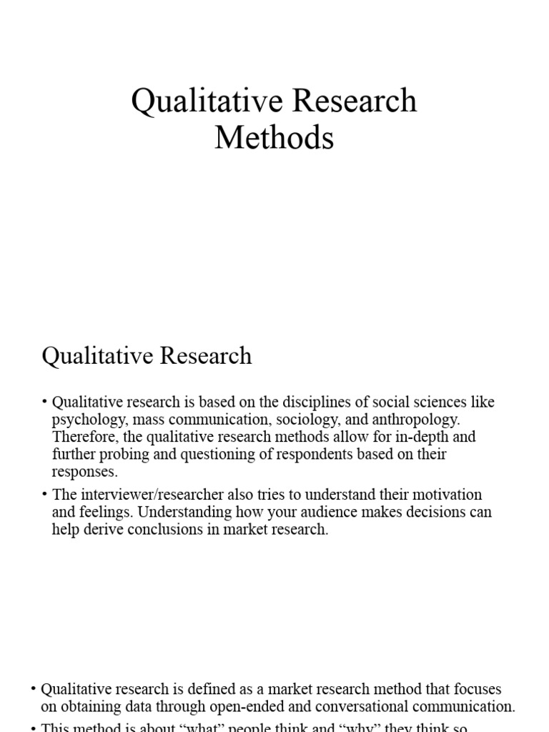 Qualitative Research Methods 07122023 095153am 28032024 083710am | PDF | Focus Group ...