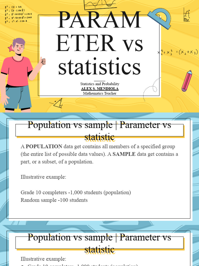 Parameter Vs Statistics | PDF | Sampling (Statistics) | Statistic