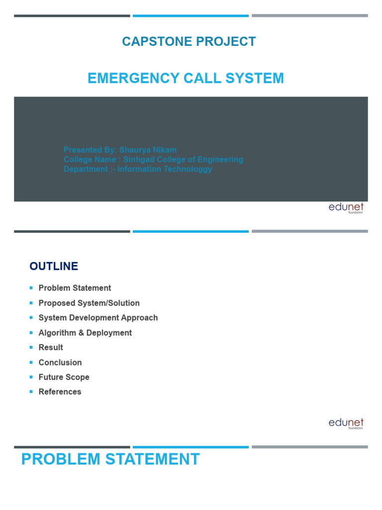Emergency Call System Capstone Project | PDF | User Interface ...