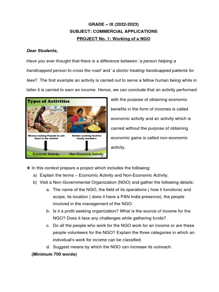 Commercial Applications Project - Class9 | PDF | Nonverbal ...