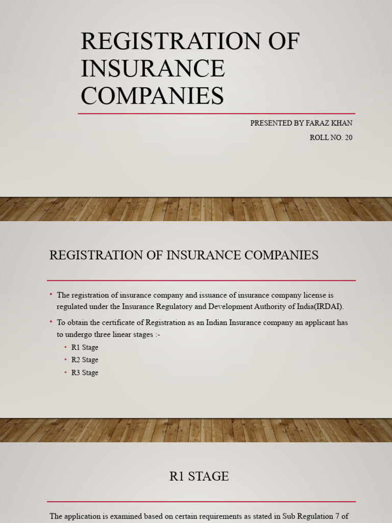 IRM - Registration of Insurance Companies | PDF | Foreign Direct ...
