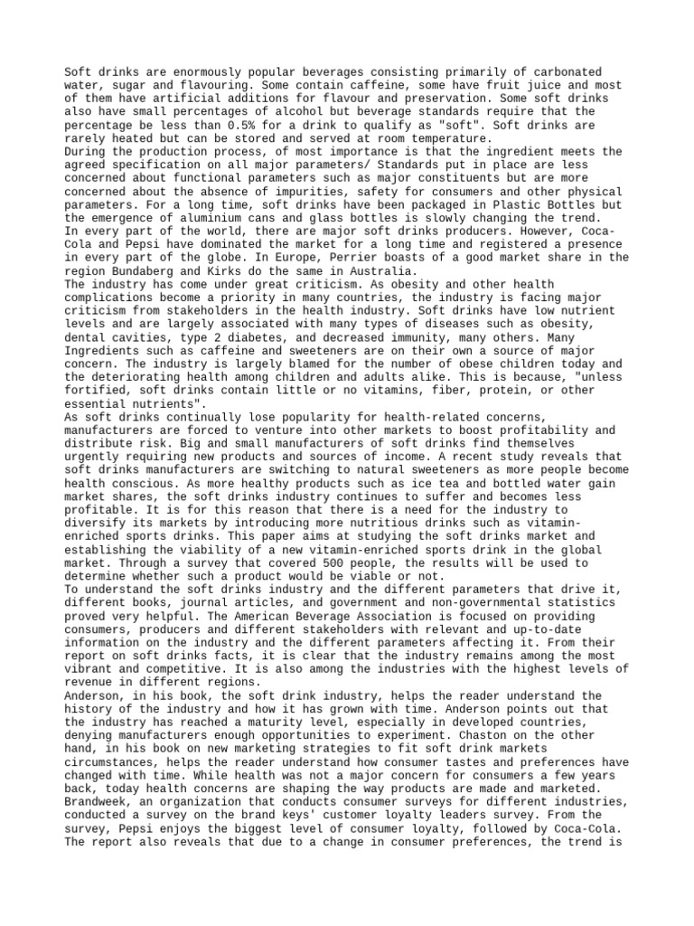 Soft Drinks | PDF | Soft Drink | Drink