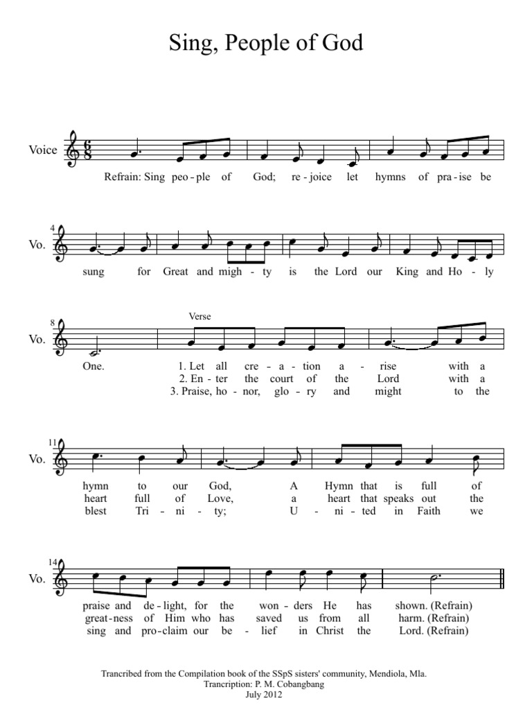 Sing, People of God | PDF