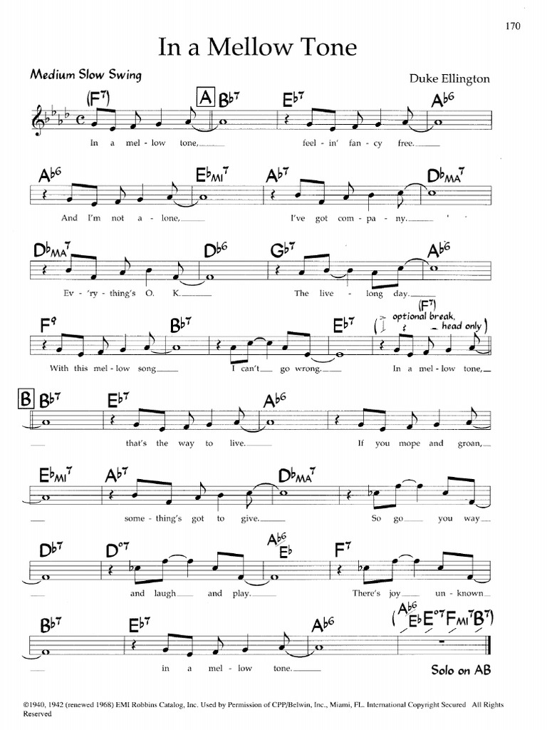 In A Mellow Ab NR3 | PDF